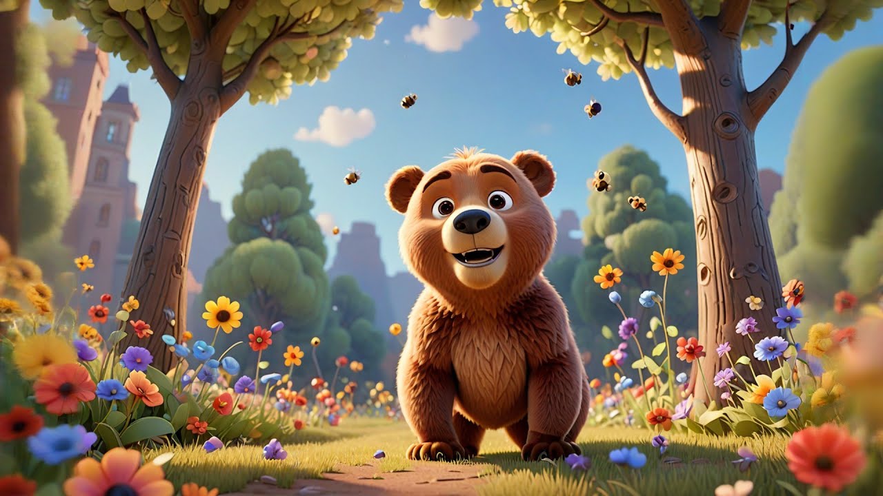 The Hungry Little Bear | Fun Animal Song for Kids | Nursery Rhymes and ...