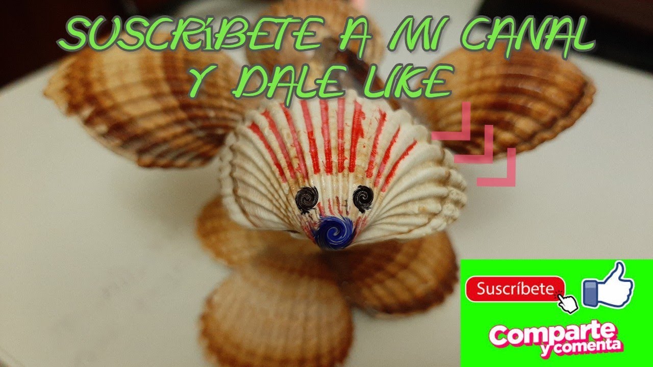 Como hacer un pájaro con conchas marinas fácil - YouTube