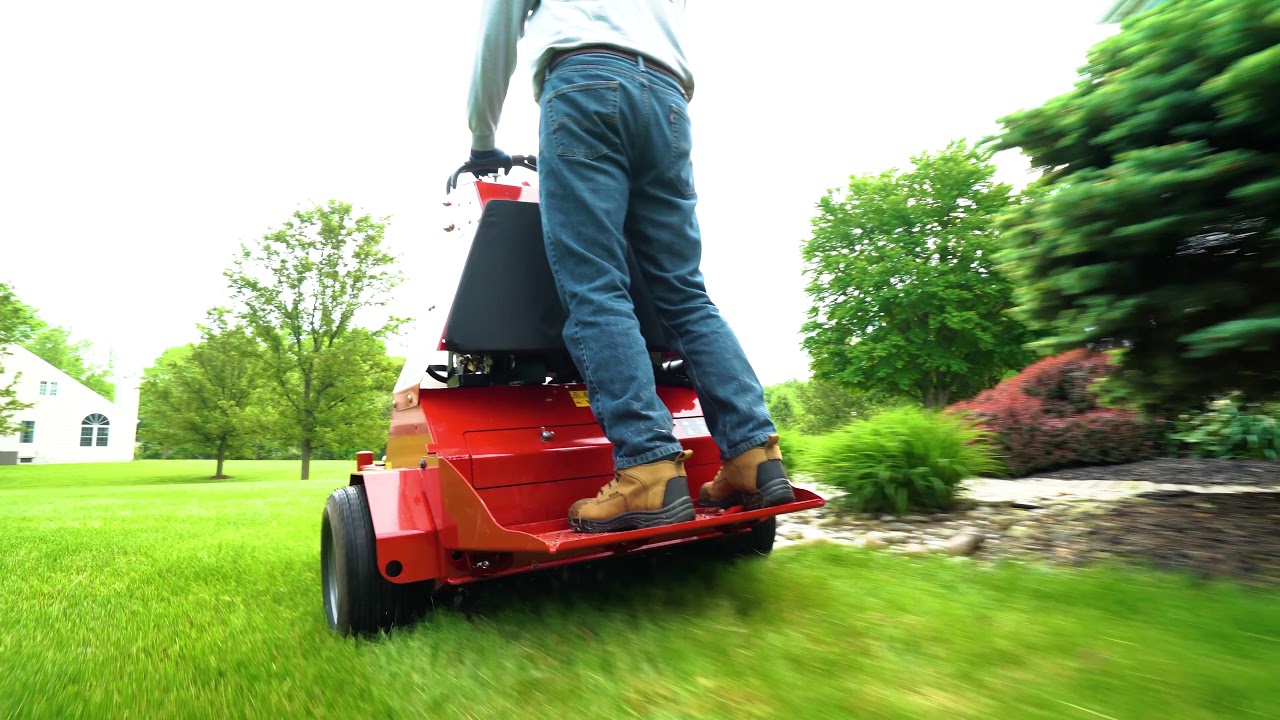 Lawn Core Aeration and Overseeding - YouTube