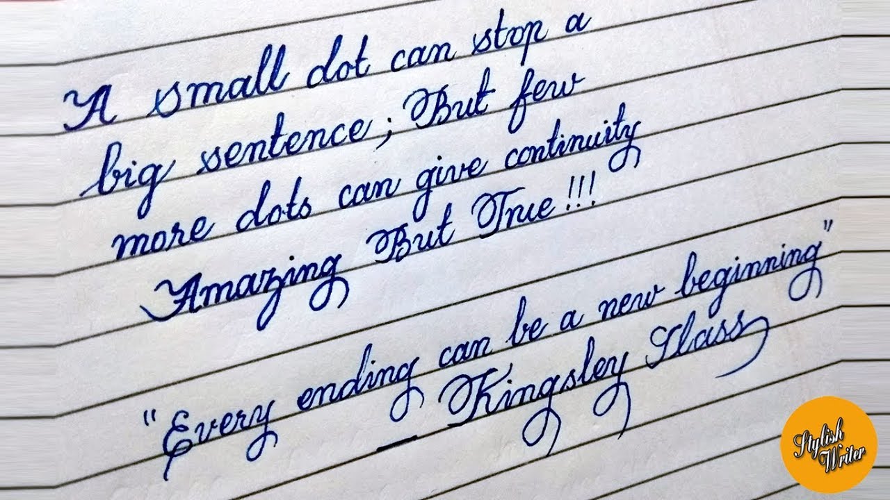 How to write cursive handwriting - YouTube