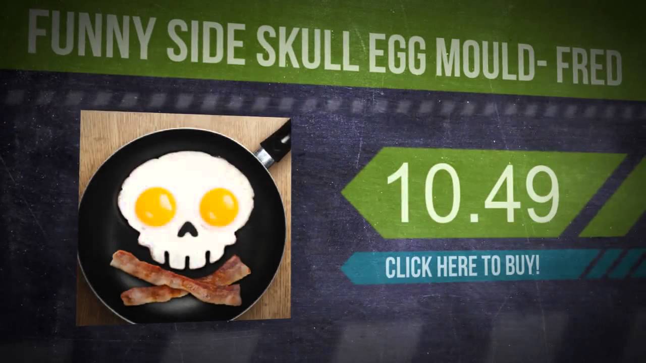 Funny Side Skull Egg Mould- Fred - YouTube
