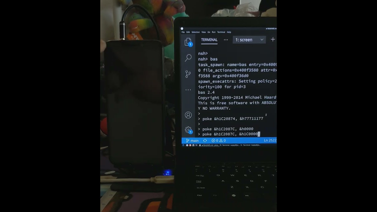 BASIC blinks the #PinePhone LEDs ... On Apache #NuttX RTOS 🤩 - YouTube