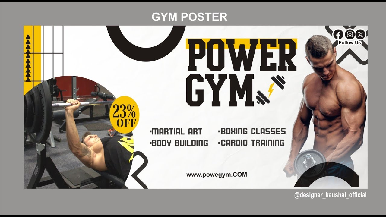 How To Design Fitness/Gym Poster (CorelDraw Tutorial) @designer_kaushal ...