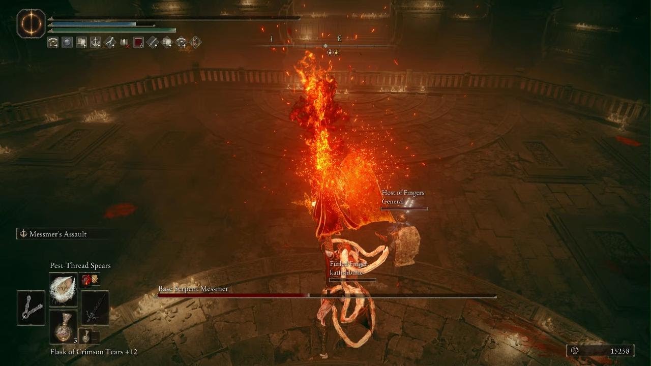 ELDEN RING Messmer grab attacks 2 tarnished at once - YouTube