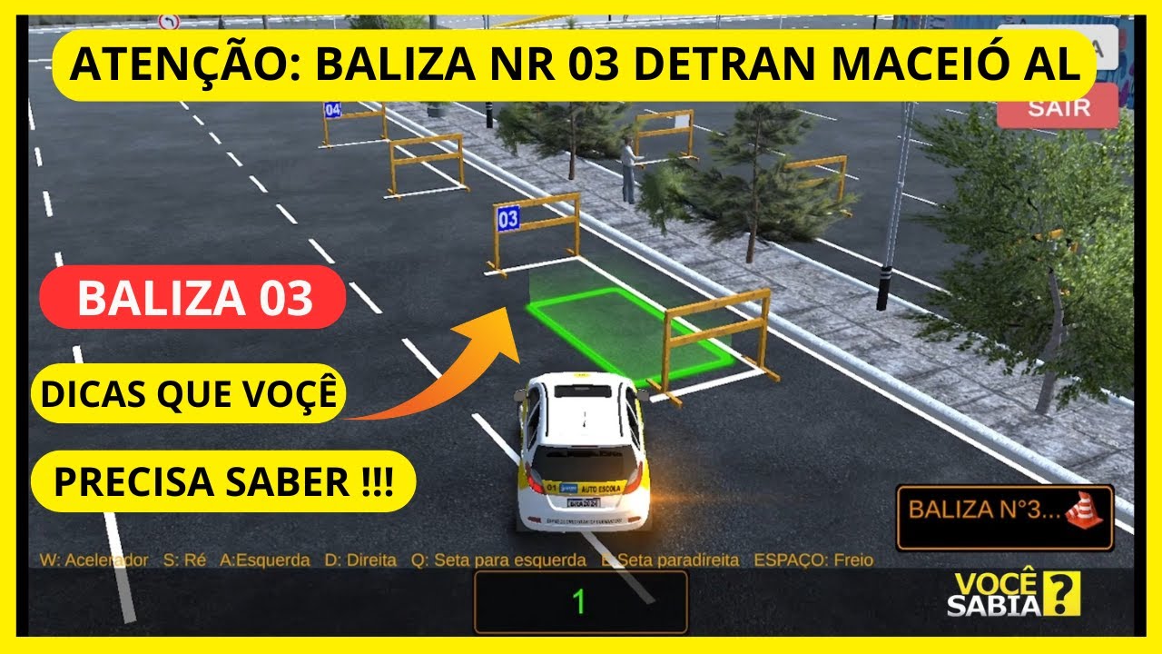 COMO FAZER A BALIZA NÚMERO 03 - EXAME DETRAN - MACEIÓ ALAGOAS - - YouTube