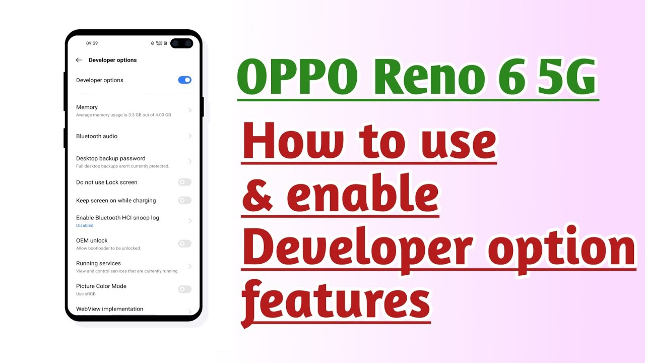 OPPO Reno 6 5G How to use & enable Developer option setting features ...