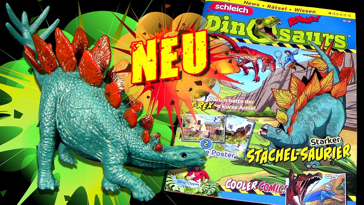 Schleich ® Roaaarr! Dinosaurs Magazin 49 mit Stegosaurus Figur - Infos & Vorschau - YouTube