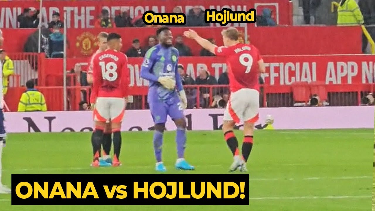 Unseen footage VIRAL Andre Onana ARGUING with Hojlund while Mount ...