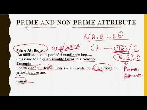 PRIME AND NON PRIME ATTRIBUTE IN RDBMS - YouTube