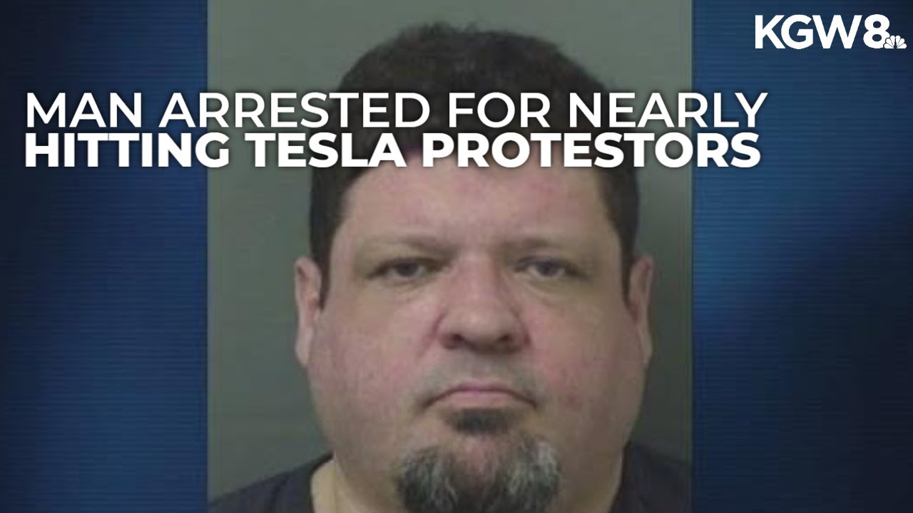 Florida man faces charges after nearly hitting protesters outside Tesla ...