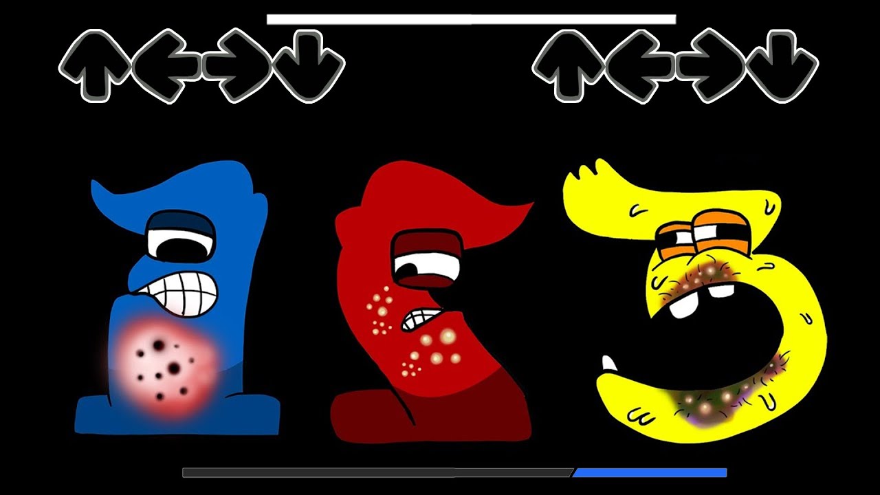 FNF Belike Alphabet Lore | Number Lore l All Numbers (1-100) 1, 2, 3 ...