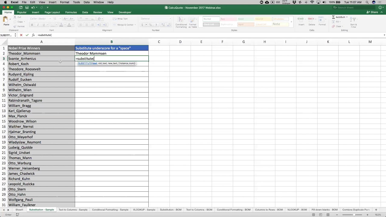 Excel Tricks for Messy BOM: Substitute - YouTube