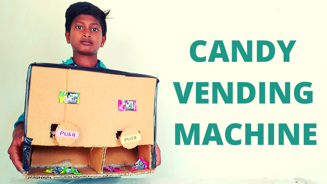How to Make Candy Vending Machine with Cardboard at Home - YouTube