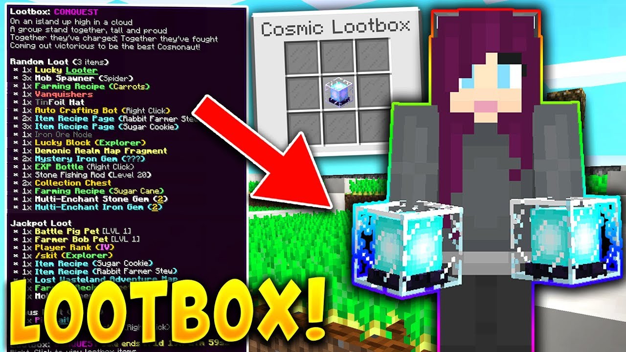 OPENING 7 *NEW* LOOTBOX: CONQUEST! | COSMIC SKY S2 #3 (Minecraft ...