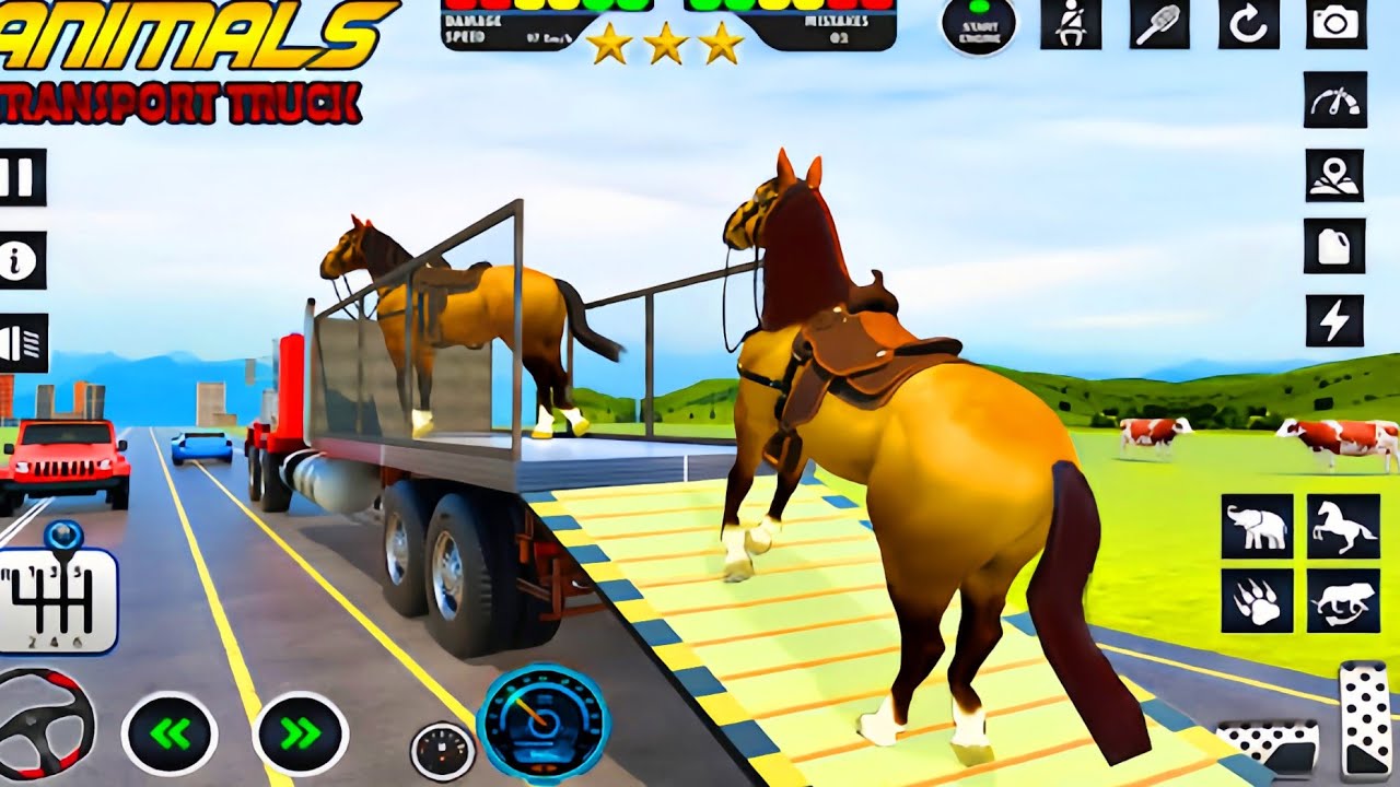 animal transport simulator gameplay | animal cargo truck offroad game ...
