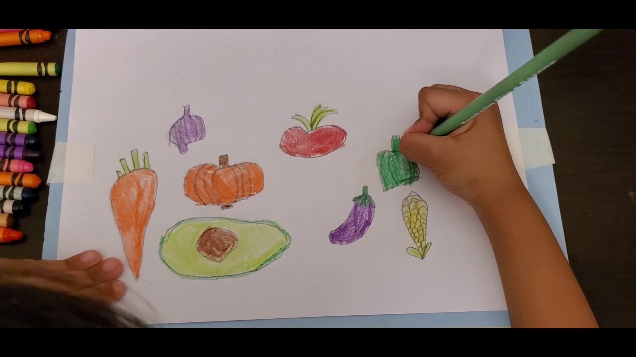 How to draw vegetables #kids drawing - YouTube