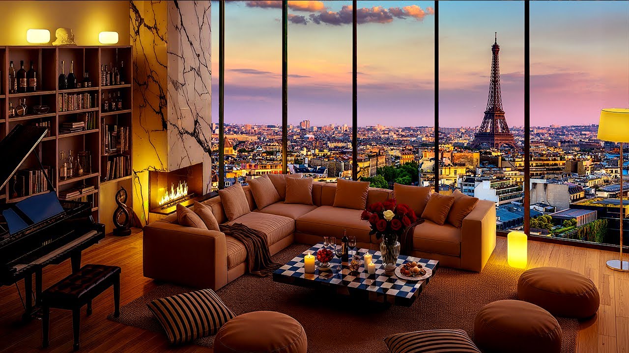 Paris Sunset Jazz 🥂 Smooth Music for a Romantic Evening & Deep ...
