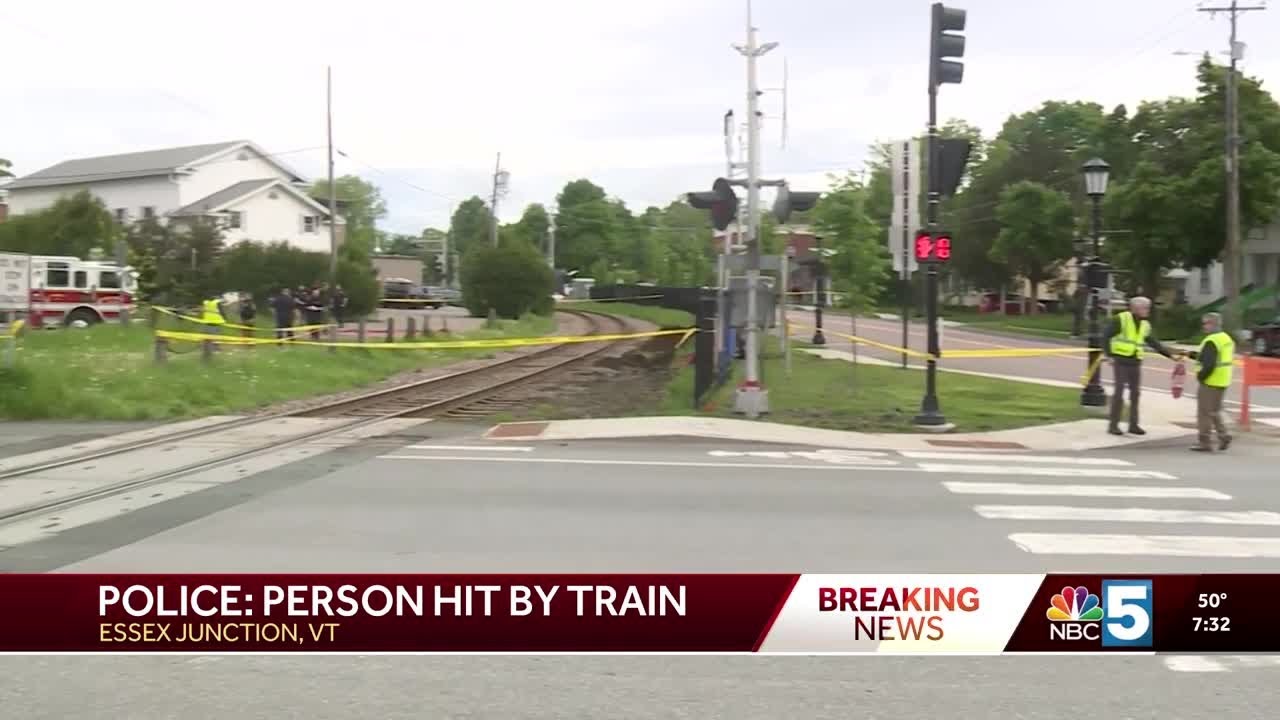 Police: One person hit, killed by train in Essex Junction - YouTube