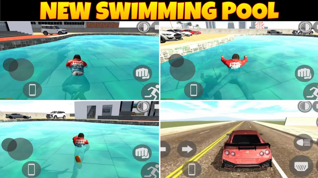 Swim The Character In New Swimming Pool In Indian Bikes Driving 3D Game ...