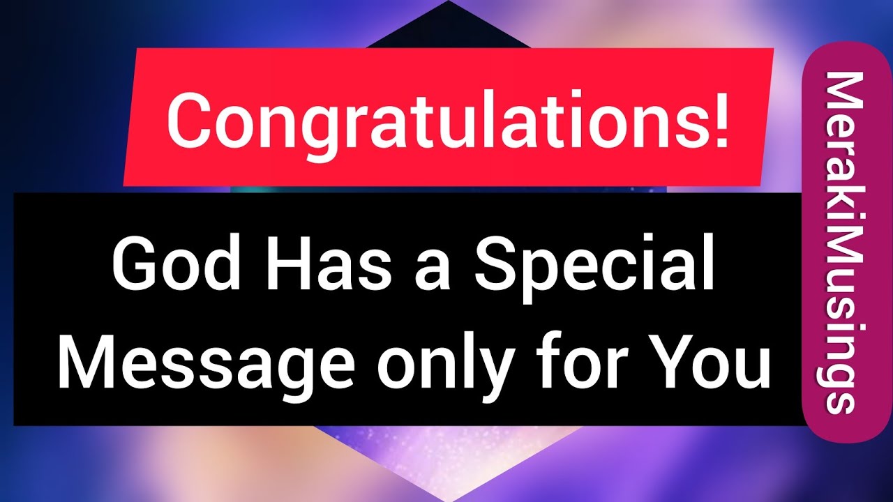 God Says, Congratulations! Your prayers are answered - YouTube