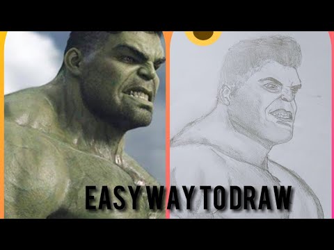 how to draw hulk (step by step) - YouTube