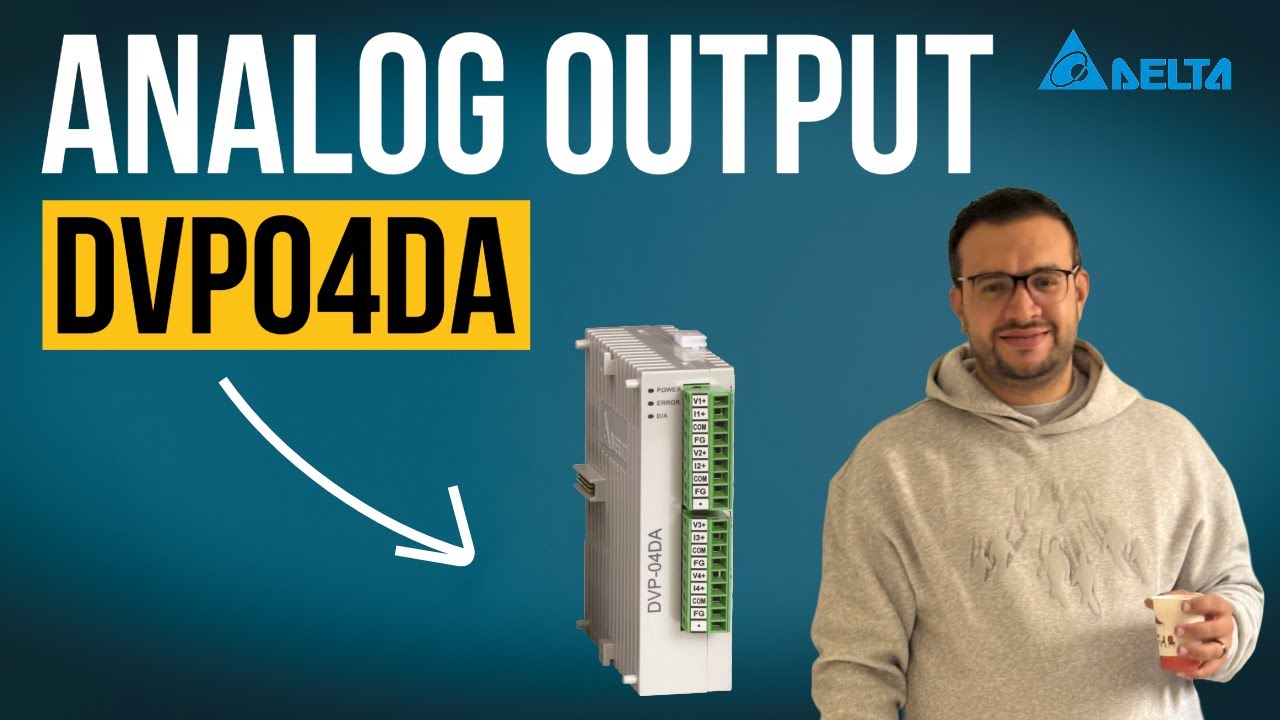 08- Delta PLC Analog Output Using DVP04DA - YouTube