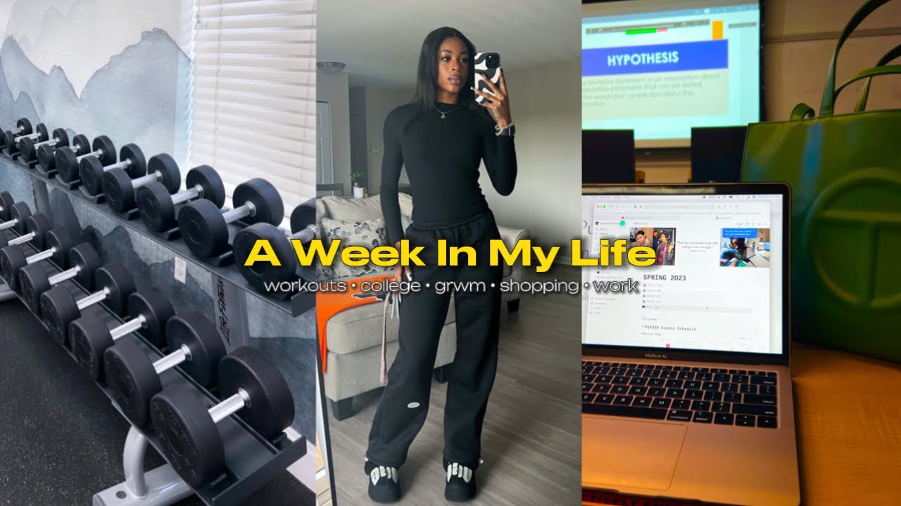 COLLEGE WEEK IN MY LIFE | class, workouts, work, shopping + RBT tips ...