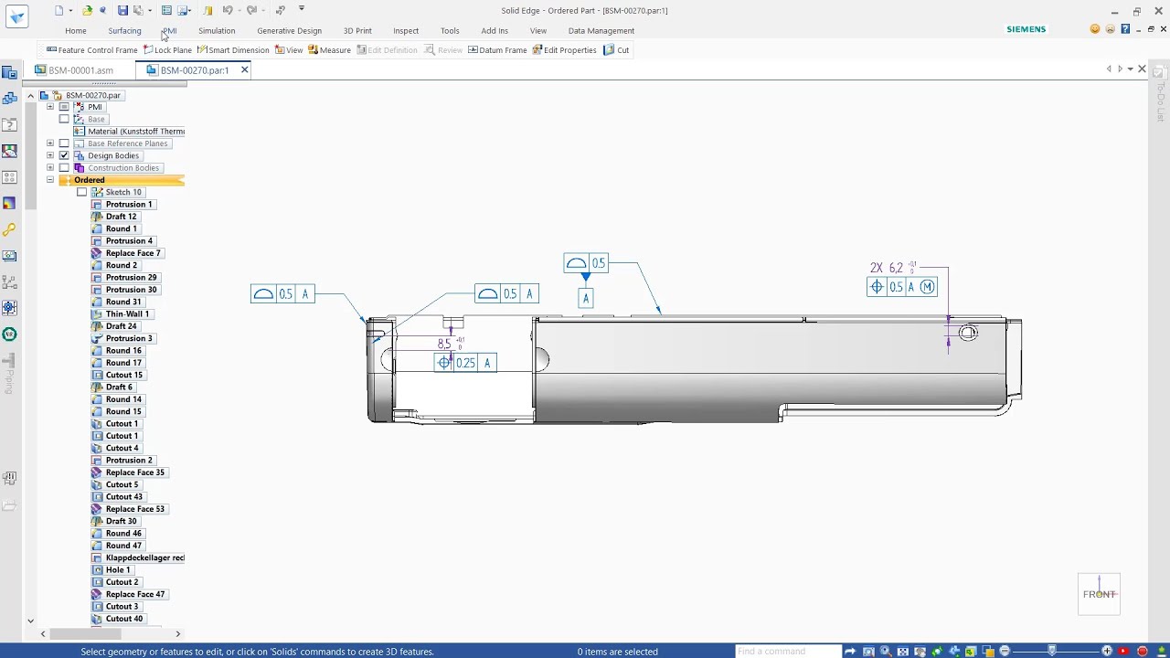 Solid Edge & NX VSA - Tolerance Analysis Study - YouTube