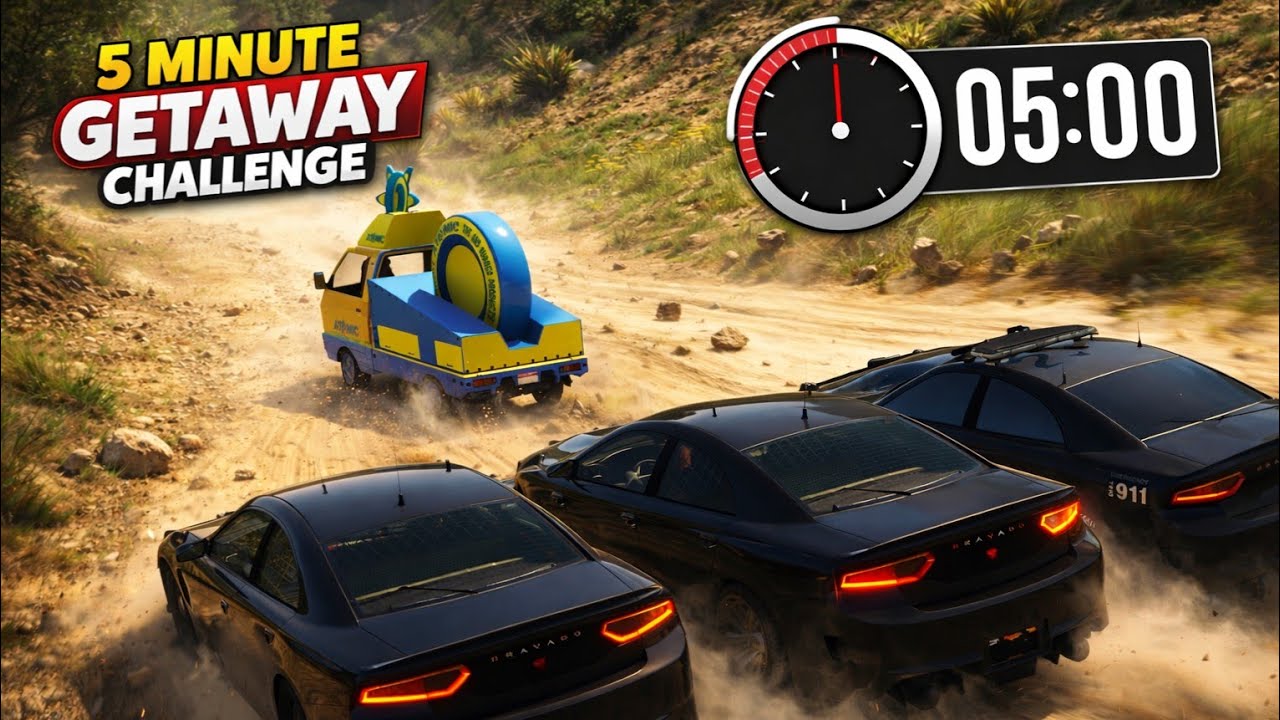 5 Minute Getaway Challenge GTA 5 Online - YouTube