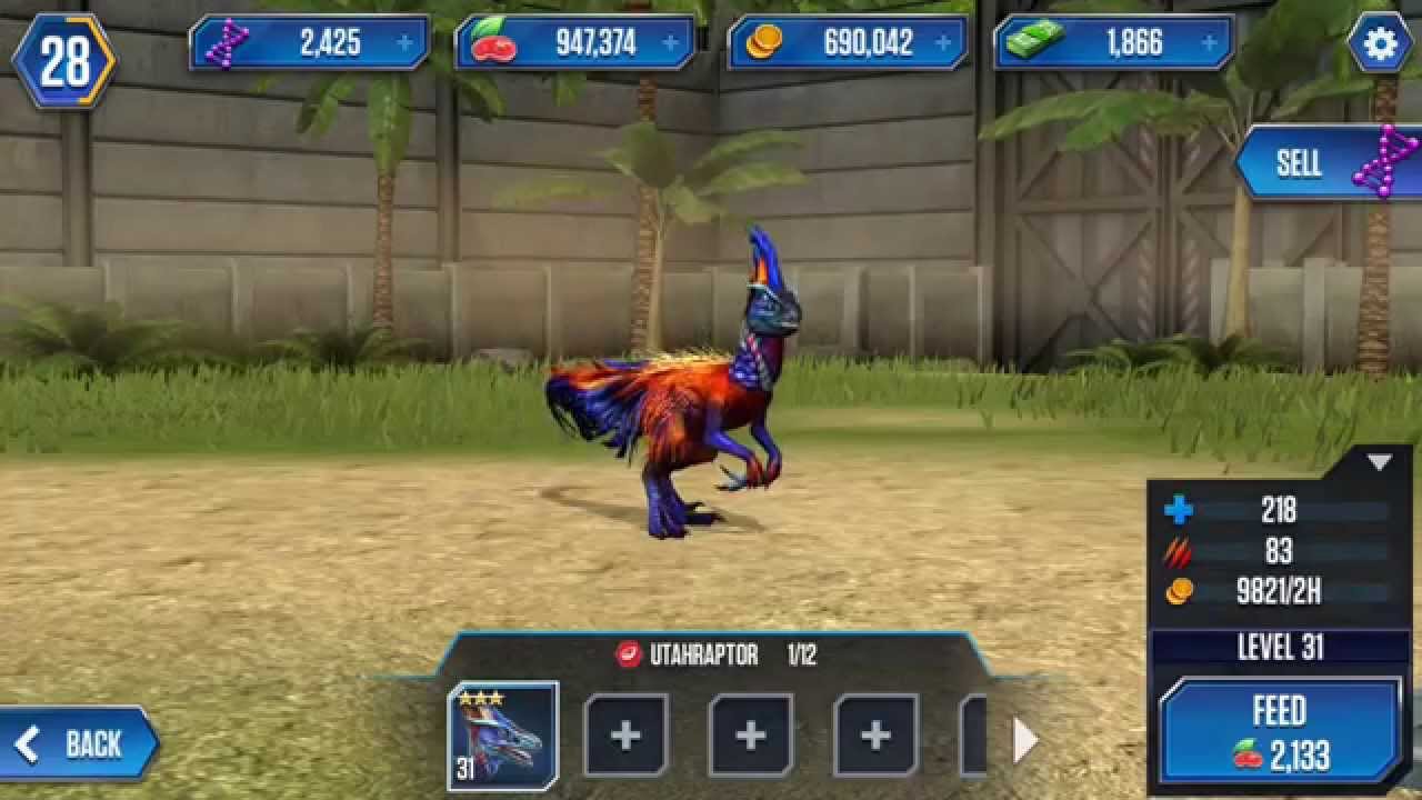 Jurassic World - Utahraptor Level 31 to 40 evolution (侏儸紀世界 - 猶他盜龍 ...