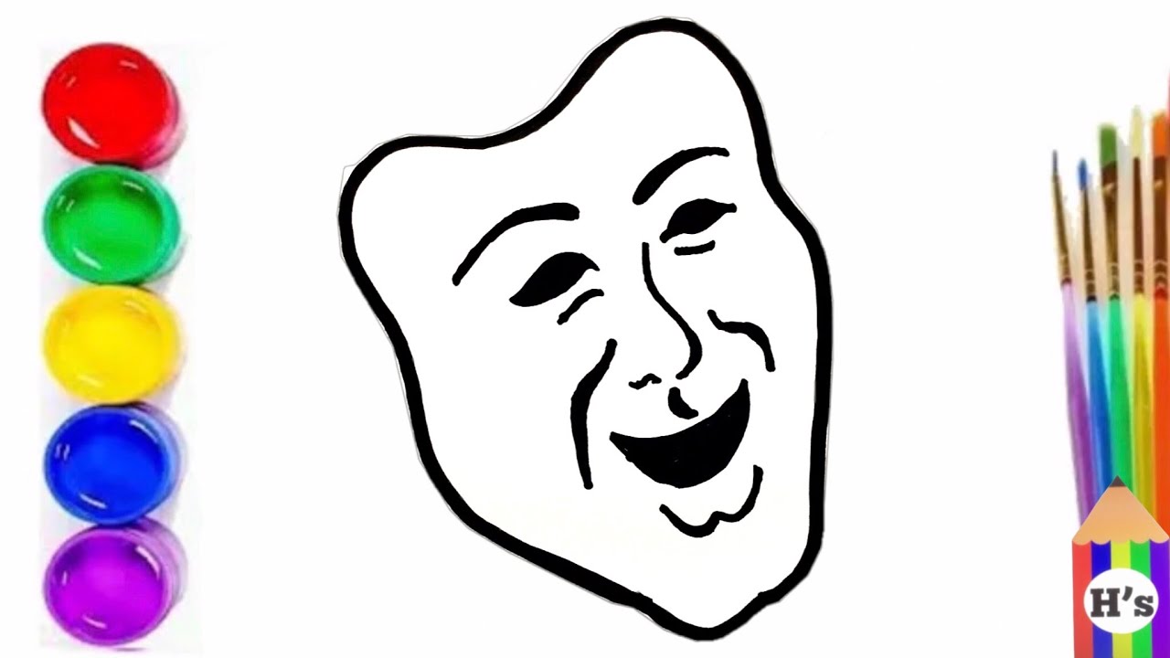 How To Draw a Mask | Easy Drawing | Cara Menggambar Topeng - YouTube