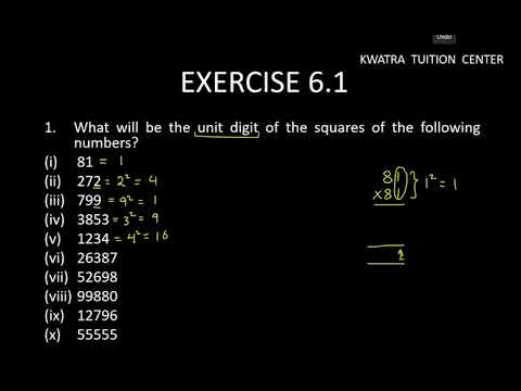 1.What will be the unit digit of the squares of the following numbers ...