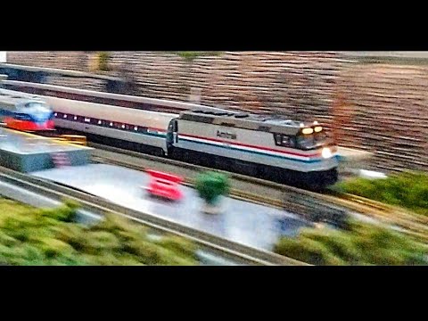 Amtrak F40PH Metro-North FL9 from the snowy end to the sunset city. N ...