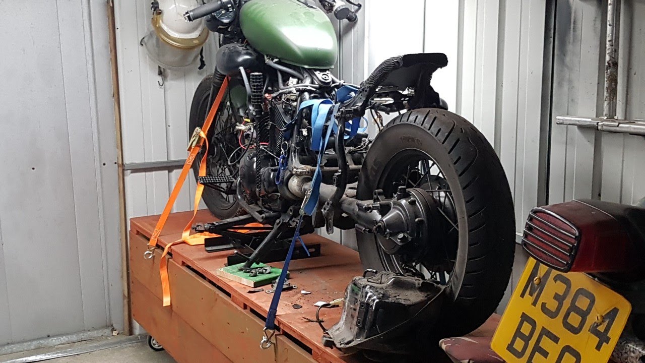 virago survival rat bike engine removal - YouTube