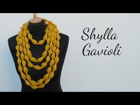 Cachecol Colar Crochê oro - YouTube