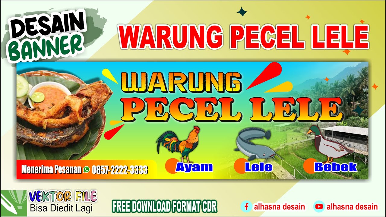 Cara Desain Banner Spanduk Warung Makan Pecel Lele Yang Menarik Dengan Coreldraw Youtube