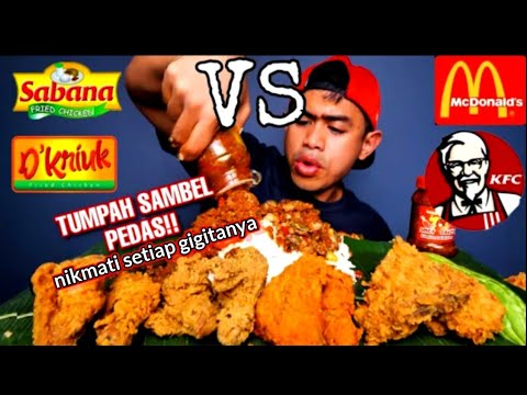 TANBOY KUN MUKBANG BATLE AYAM GORENG KAKI LIMA VS RESTORAN DALAM 1 ...