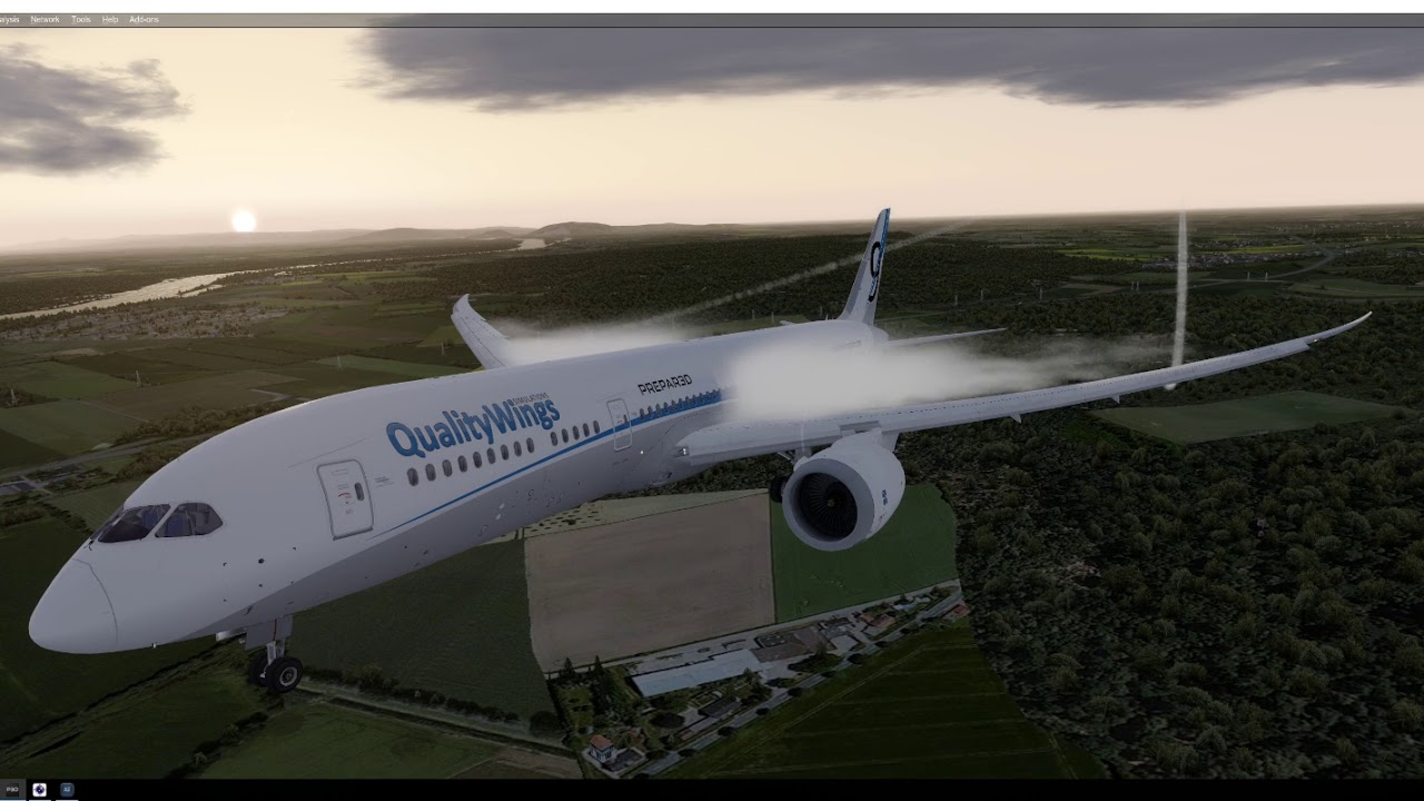 QualityWings 787 approach LOWW RW29 ILS landing - YouTube