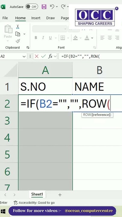 Quick Excel Tip: Automatic Row Numbers 🔥 - YouTube