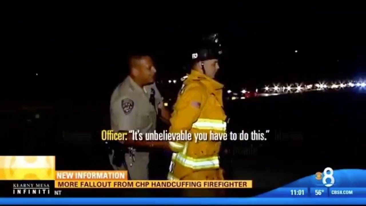 Cop arrests fire fighter in the middle of tending to a wounded because ...