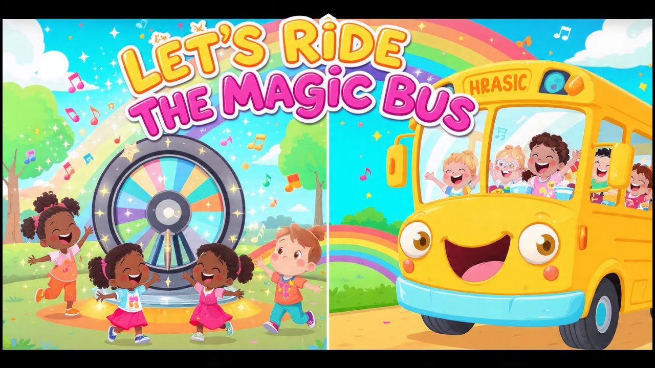 🎵Let’s Ride the Magic Bus! 🚌 Sing Along with The Wheels on the Bus🚍💛# ...