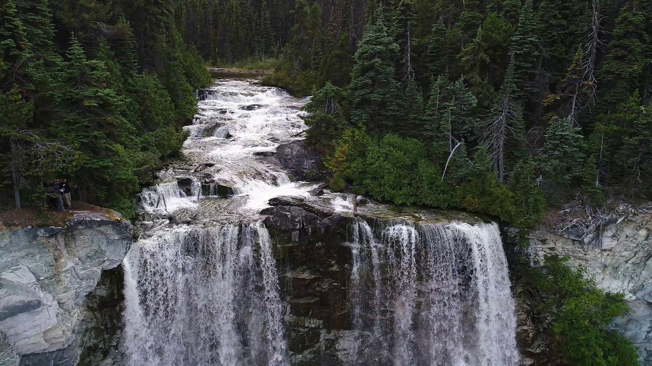 Hunlen waterfall drone video 4K - YouTube
