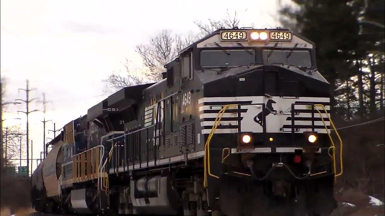 NS 6K4 with the CSX LAW ENFORCEMENT UNIT TRAILING SECOND!!!!!!! - YouTube