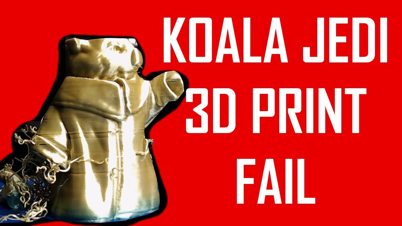 Failing at Printing a Koala Jedi (Baby Koda) - YouTube