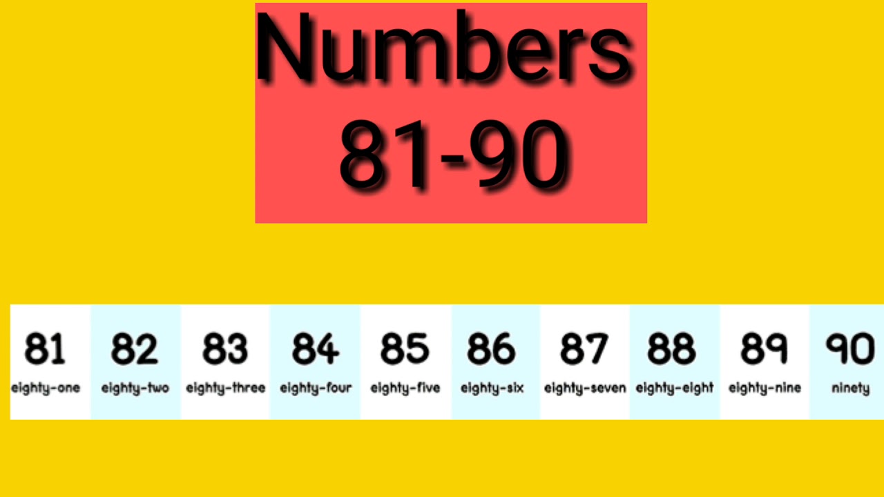 Numbers 81-90 - YouTube