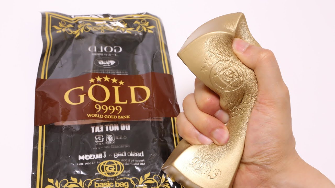 ASMR Squishy #078 Gold Bar Squishy Mashlo iBloom - YouTube
