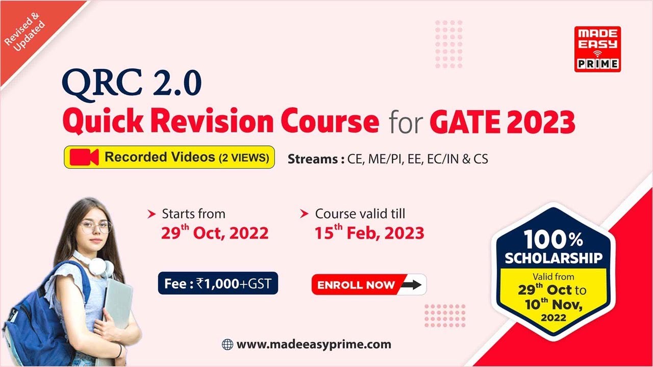 Quick Revision Course (QRC 2.0)| GATE 2023 | Revise with Experts |CE ...