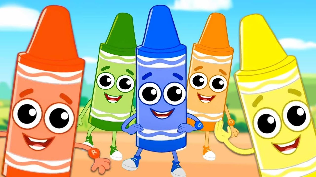Five Little Crayons, Colors Song and Educational Videos for Kids - YouTube