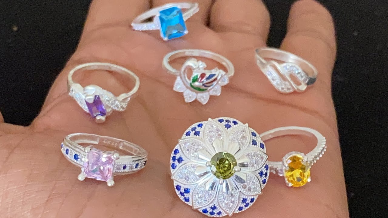 Latest Silver Ring collection || Silver Ring design for girls || Rings ...