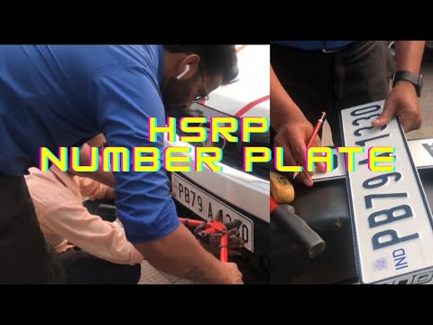 Installing of New High Security Number Plate | HSRP number plate - YouTube